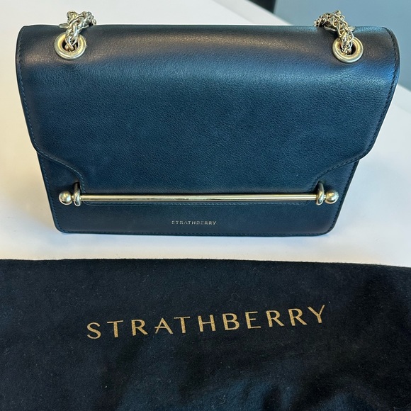 Strathberry | Bags | Strathberry Eastwest Leather Crossbody Bag Black ...